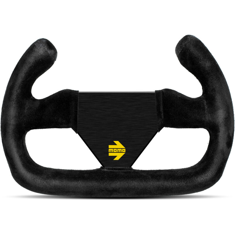 MOMO AUTOMOTIVE ACCESSORIES MOD 27 Cut Steering Whel Black Suede Cut ...