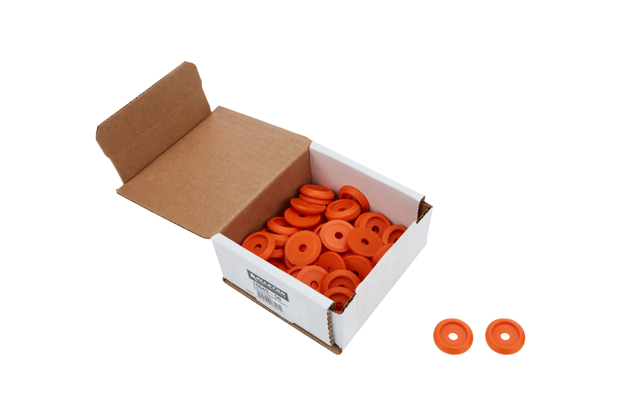 ALLSTAR PERFORMANCE Body Bolt Washer Plastic Orange 50pk ALL18849-50