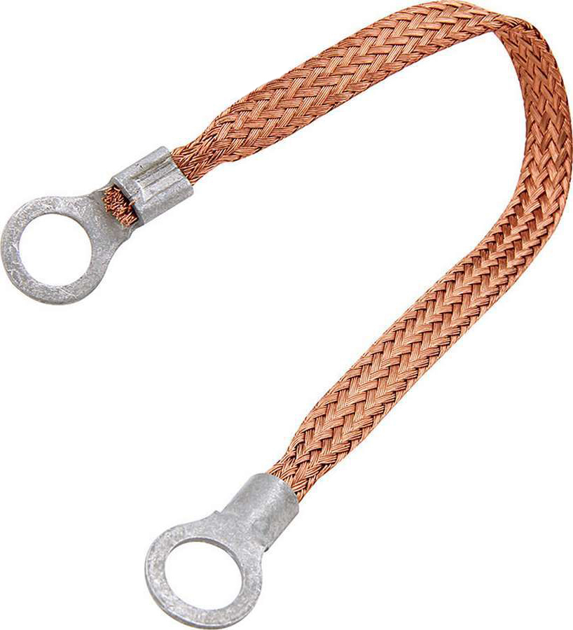 ALLSTAR PERFORMANCE Copper Ground Strap 24in w/ 1/4in Ring Terminals ...