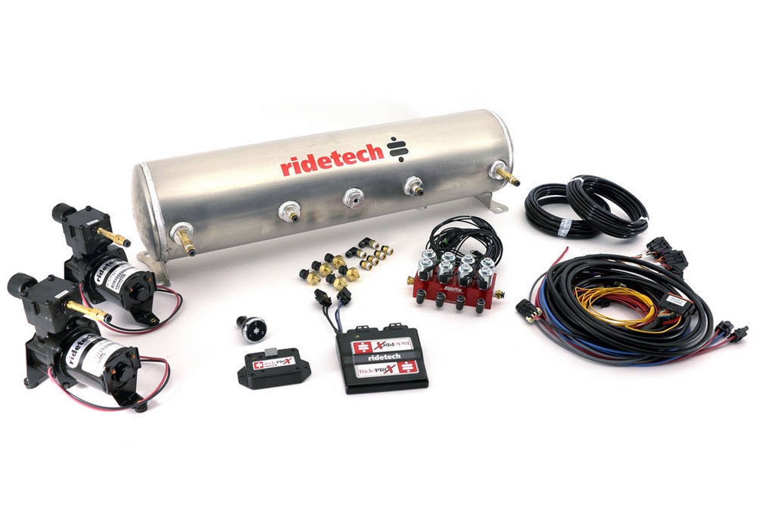 RIDETECH RidePro E5 5 Gallon Dual Compressor 1/4in Valves 30534100