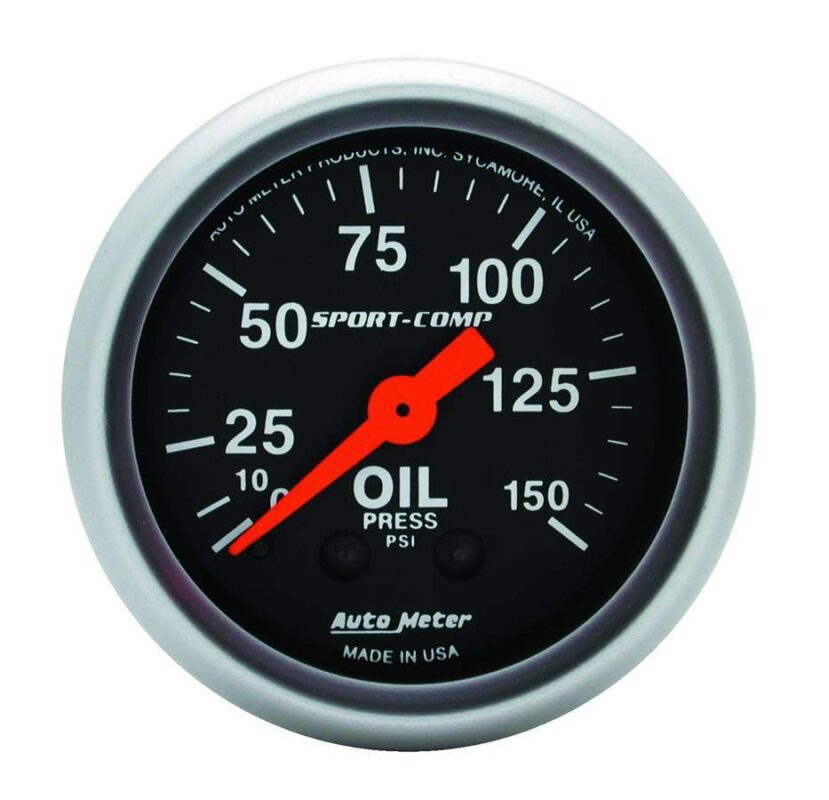 AUTOMETER Sport Comp 2 1/16in Oil 0-150 PSI Mech. 3323