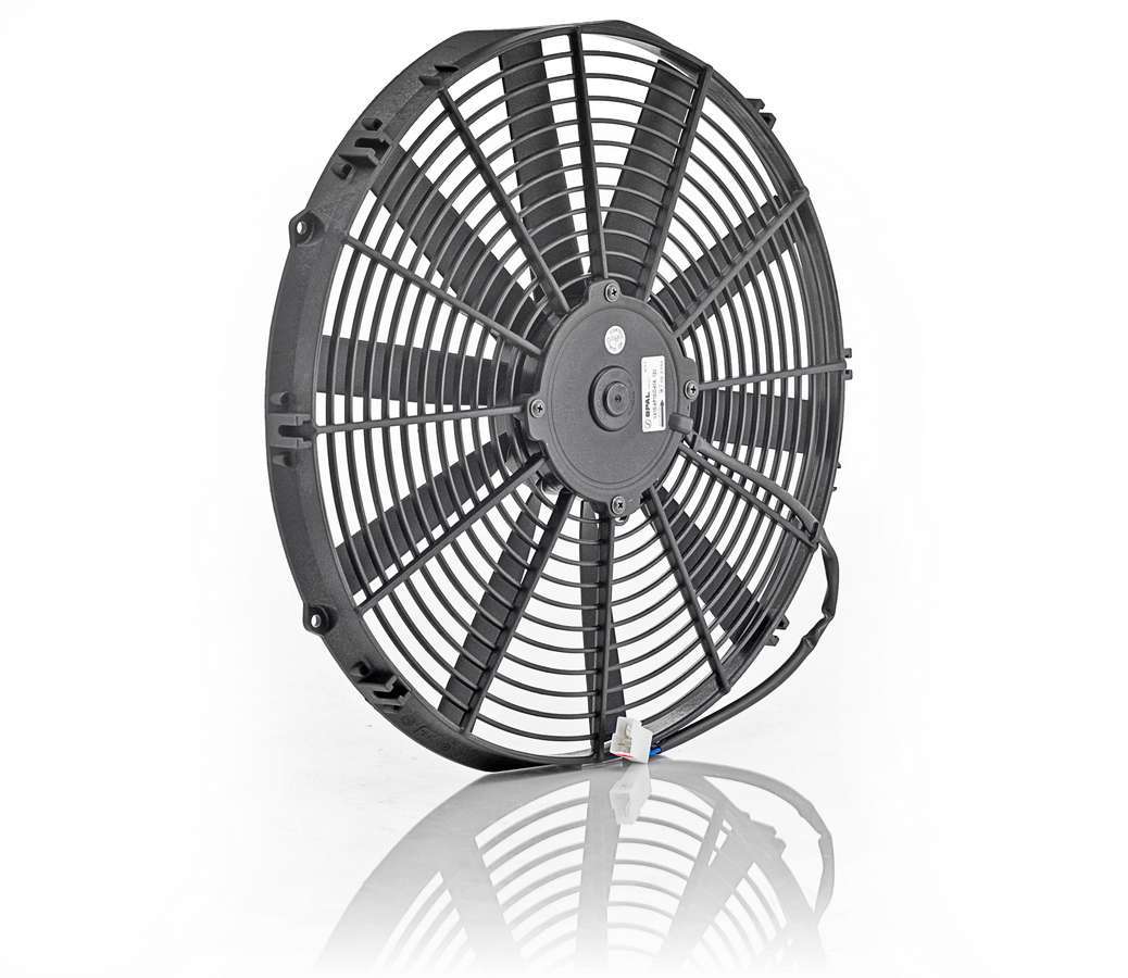 BE-COOL RADIATORS 16in Euro Black Thin Lin e Electric Puller Fan 75058
