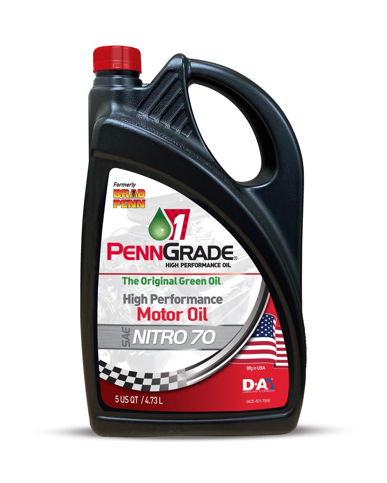 PENNGRADE MOTOR OIL Nitro 70 Racing Oil Case 4 x 5 Quart Bottles 71170-4