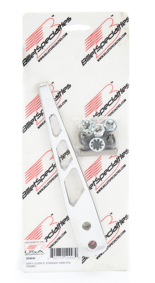 BILLET SPECIALTIES Shift Lever 8in Straight Grid Polished Tremec 264840
