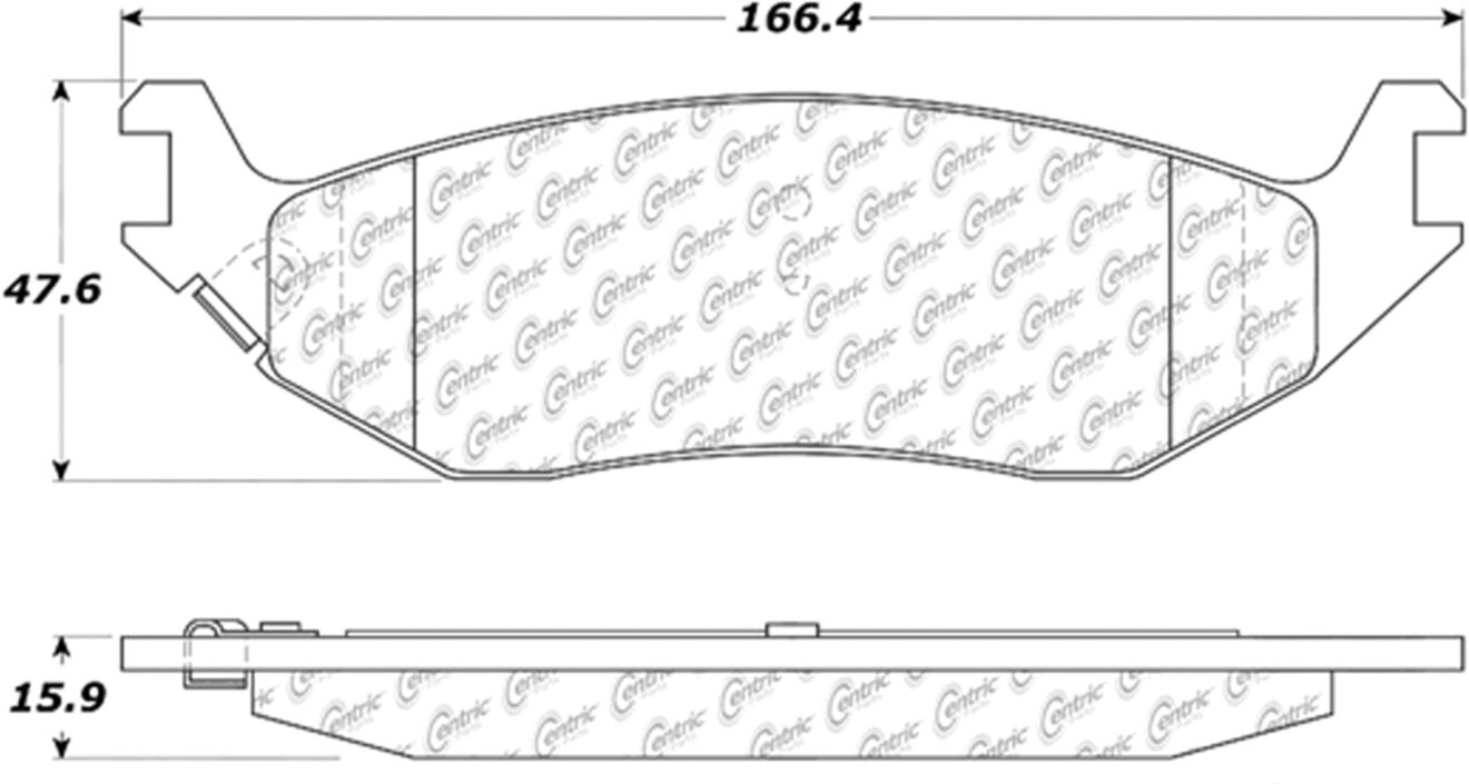 CENTRIC BRAKE PARTS Fleet Performance Brake Pads with Hardware 306.0898