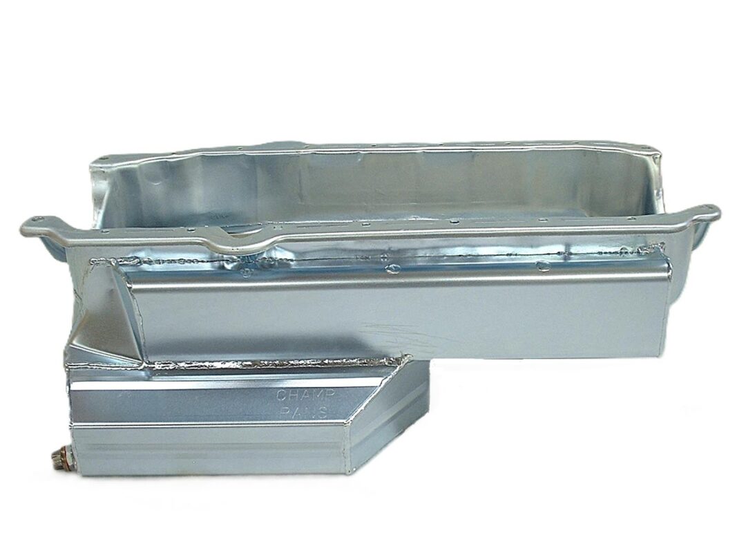CHAMP PANS SBC CT 8qt Oil Pan Steel w/Kick-Out 86-03 CP100KORB