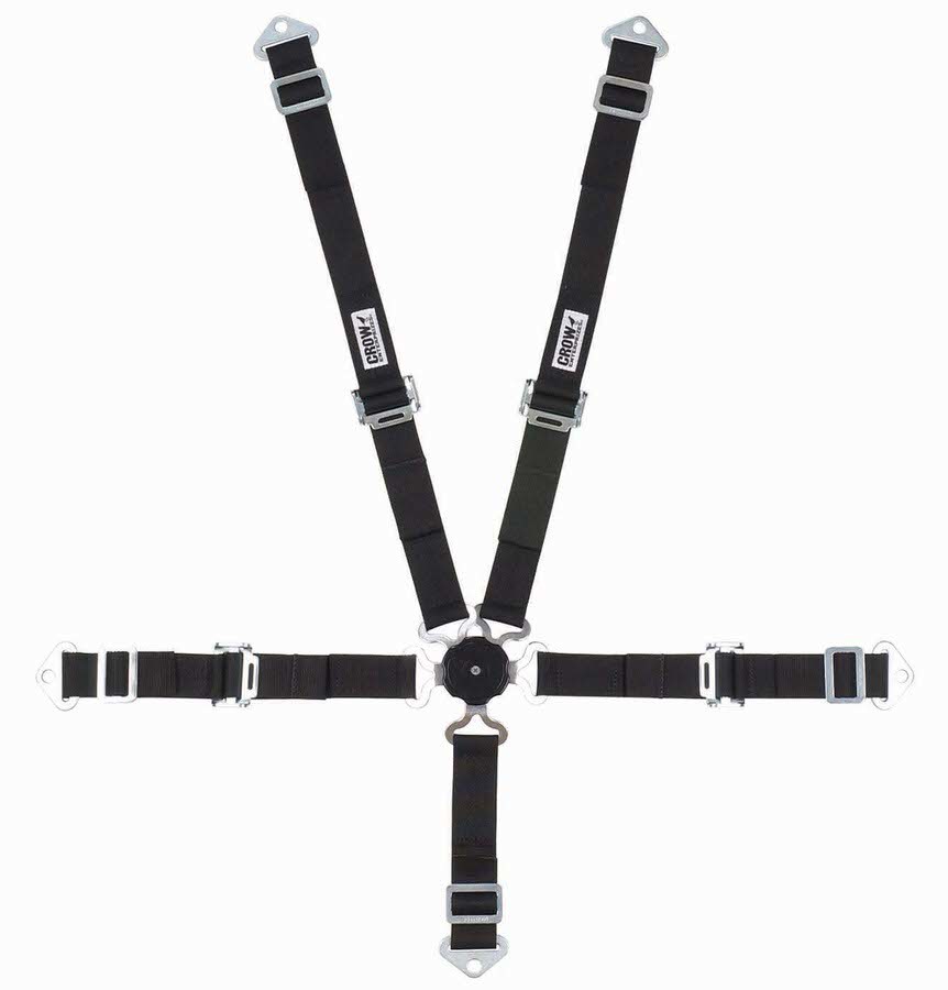 CROW SAFETY GEAR 5-Pt Harness 2in Cam Lock Blk Pull Up 11174A
