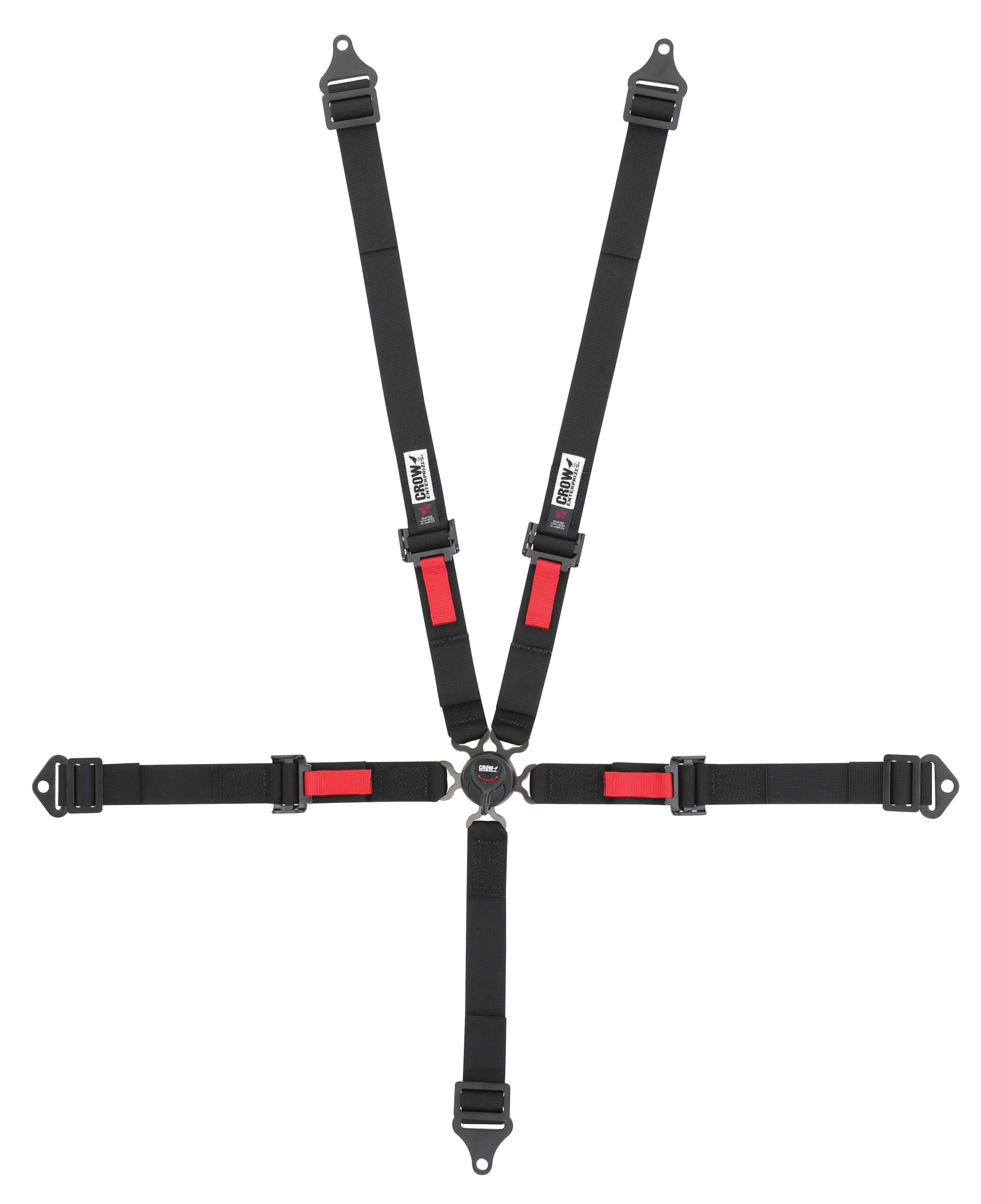 CROW SAFETY GEAR Kam Lock 2in Belts Black Pull-Up Bolt In Or Wrap 11174AB