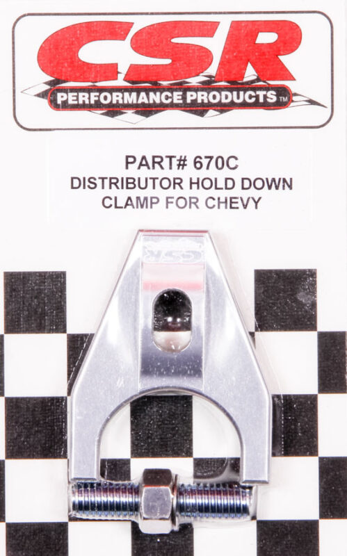 CSR PERFORMANCE Chevy Distributor Hold Down Clamp - Clear 670C