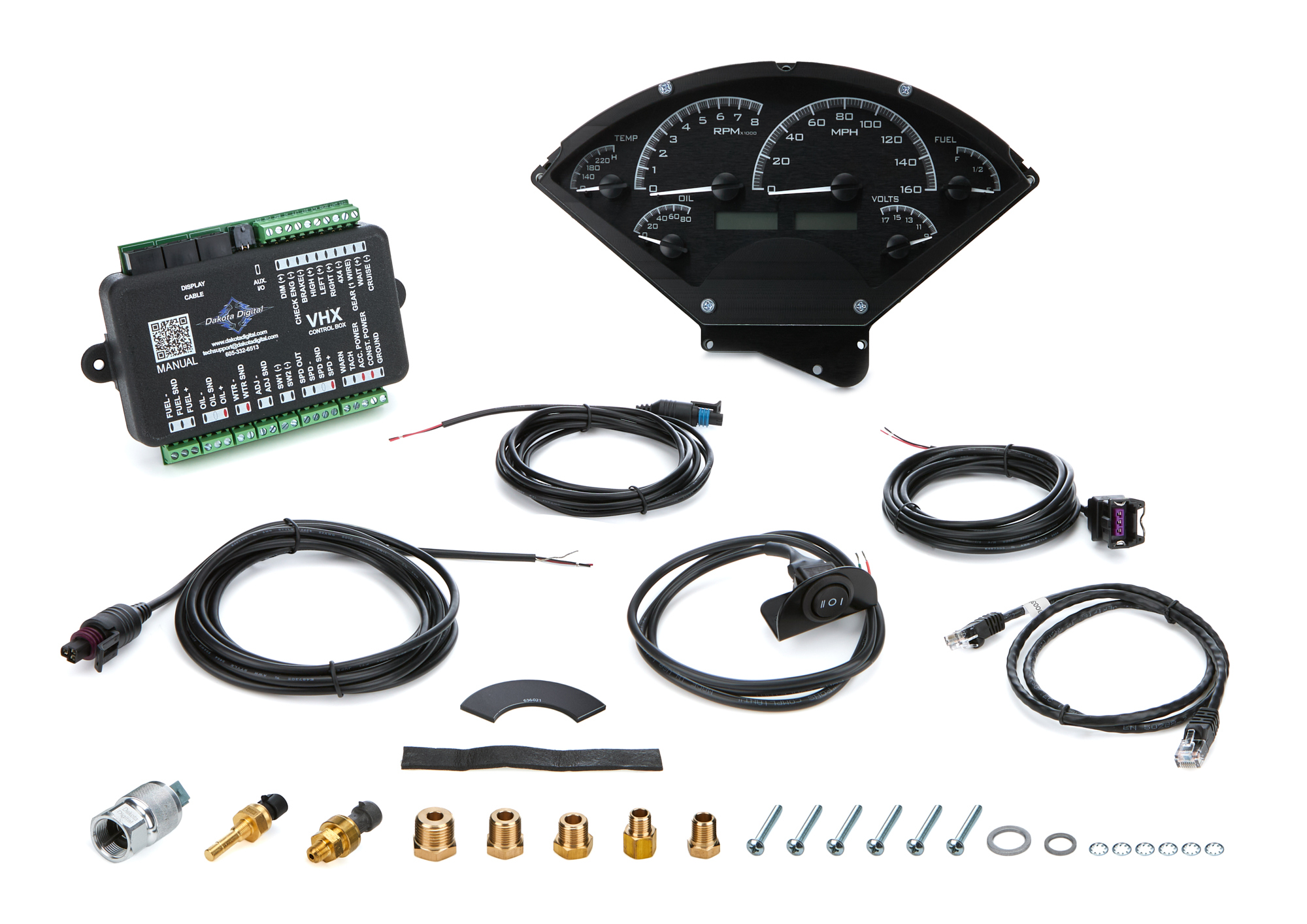DAKOTA DIGITAL 1955-56 Chevy Car VHX Instrument System VHX-55C-K-W
