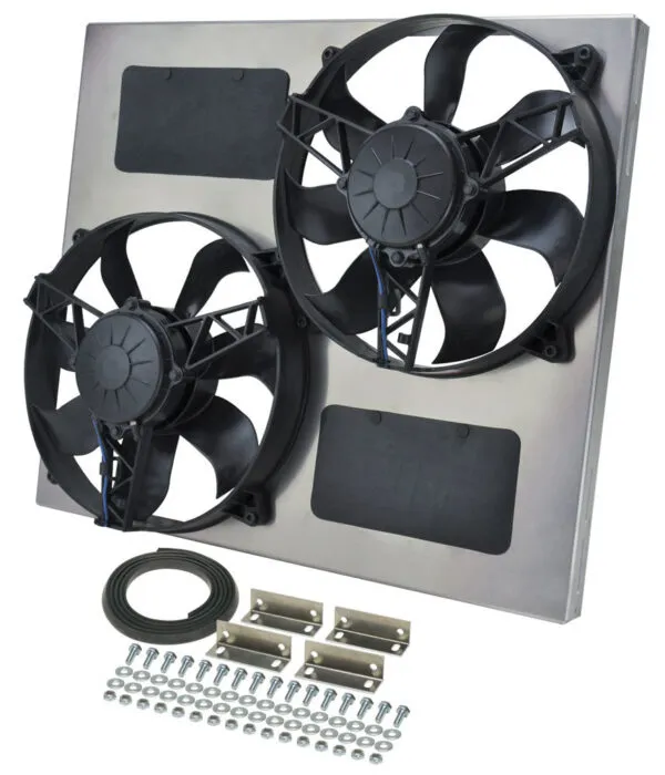 DERALE Dual RAD Fan w/Alum Shroud Assembly 16830