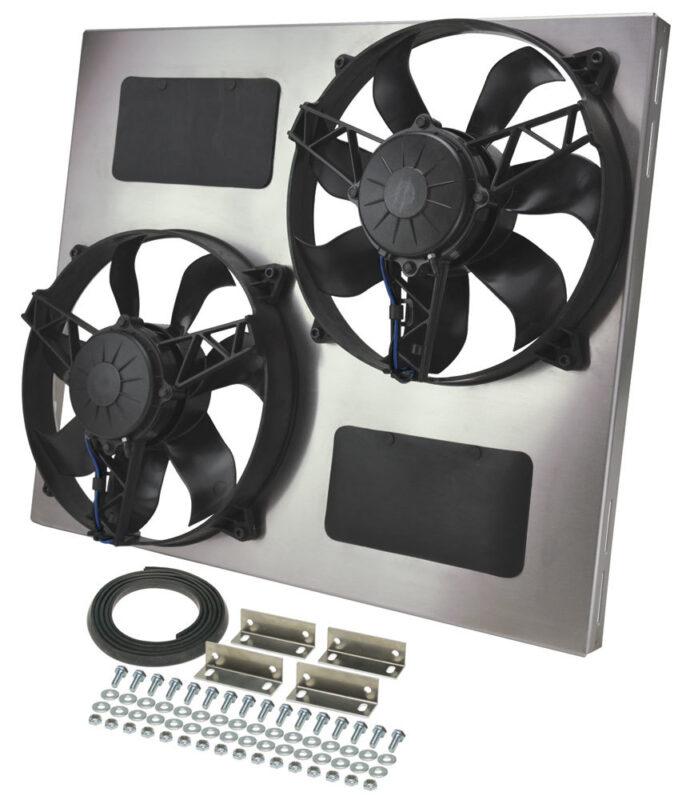 DERALE Dual RAD Fan w/Alum Shroud Assembly 16835
