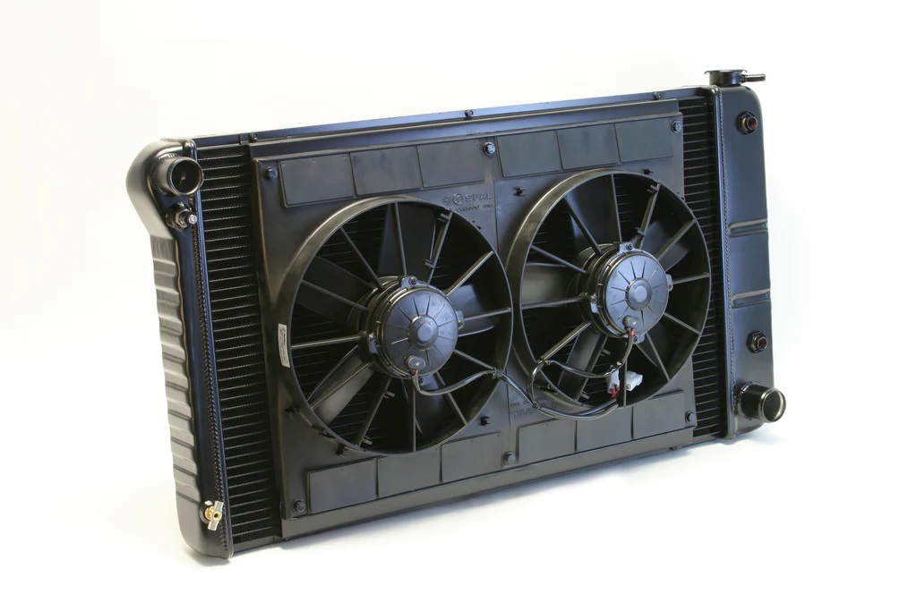 DEWITTS RADIATOR Radiator w/Fans Chevelle 68-72 Auto Trans Black 32 ...