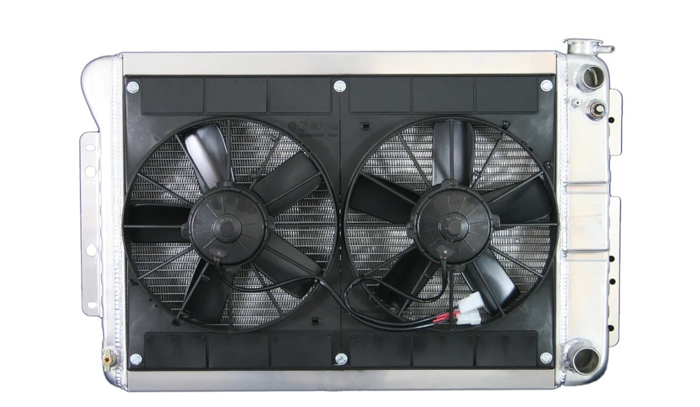 DEWITTS RADIATOR Radiator w/Fans Camaro 67-69 LS Man Trans Raw 32-6139022M