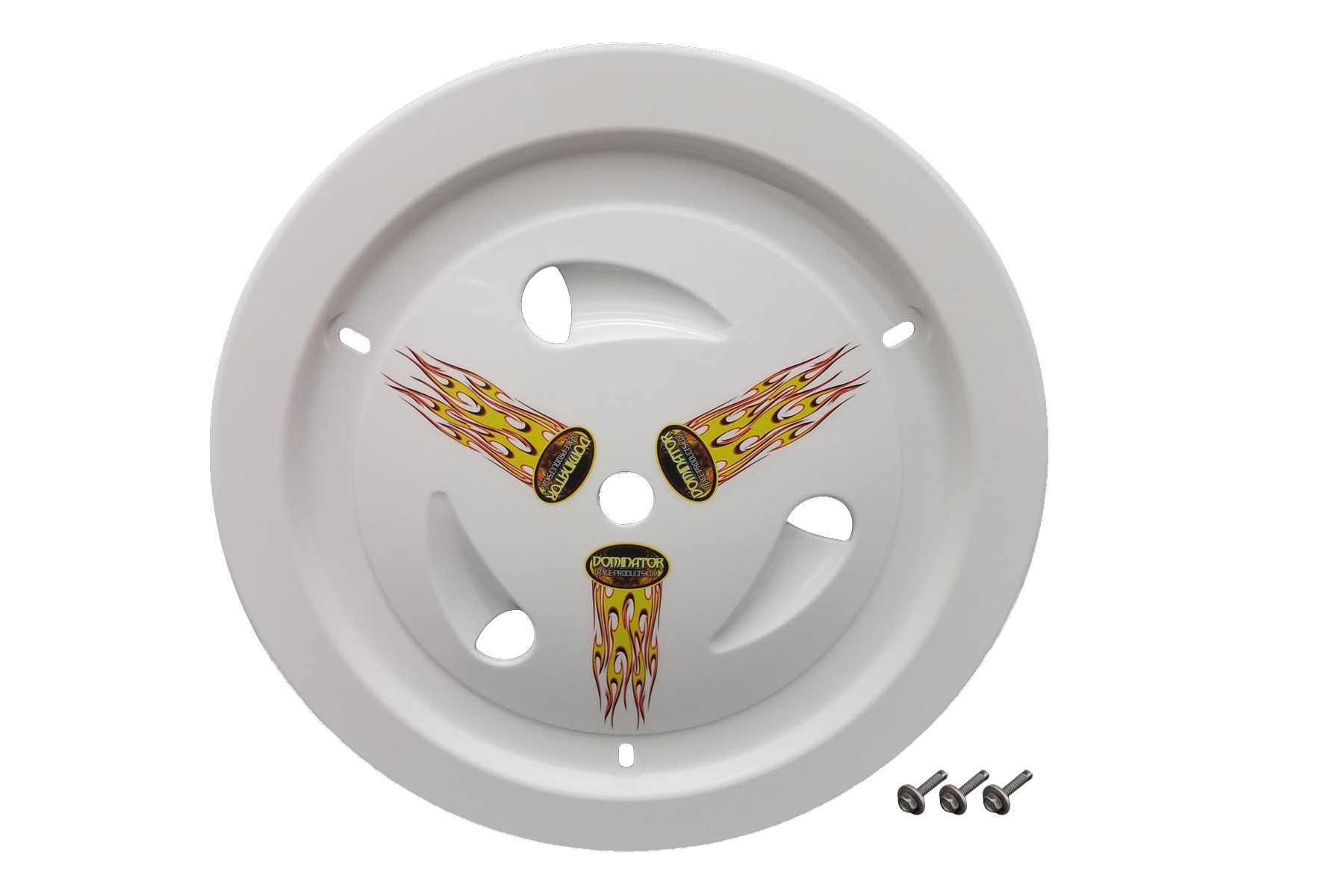 DOMINATOR RACE PRODUCTS Wheel Cover Bolt-On White 1013-B-WH