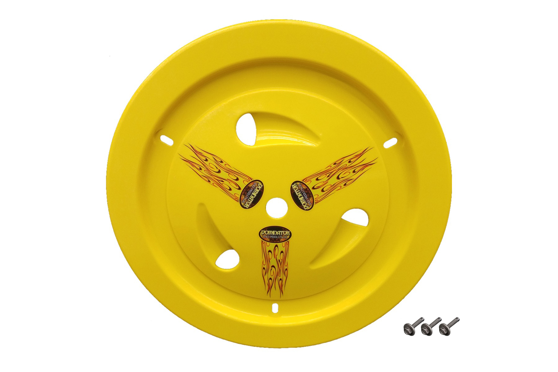 DOMINATOR RACE PRODUCTS Wheel Cover Bolt-On Yellow 1013-B-YE