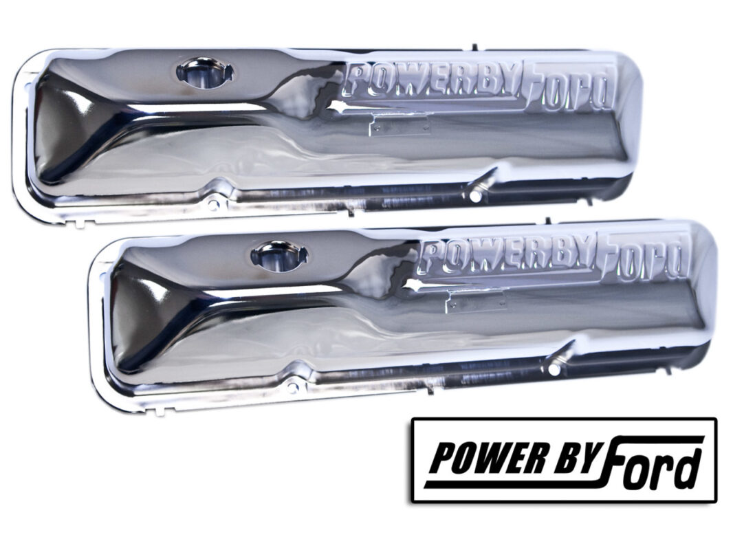 DRAKE AUTOMOTIVE GROUP 390/428 Valve Cover Chrome Power By Ford C6OZ ...