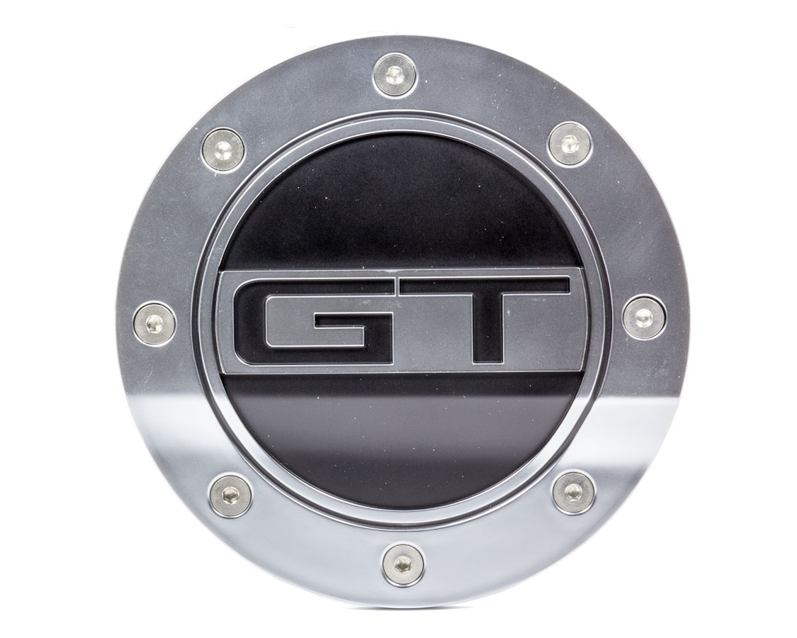 DRAKE AUTOMOTIVE GROUP Fuel Door GT Silver/Blk 15- Mustang FR3Z-6640526-GS