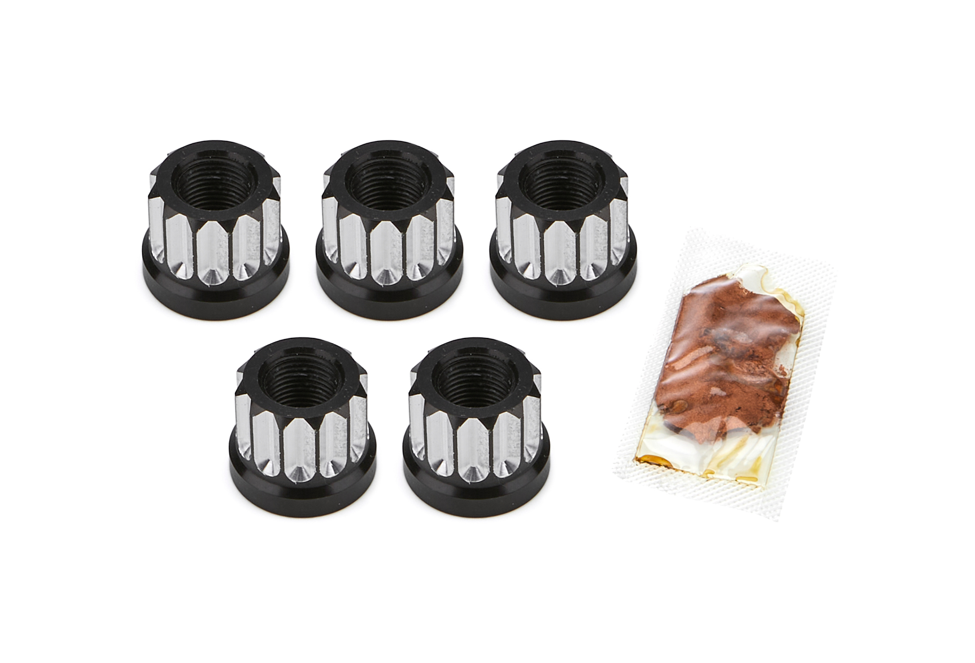 DRAG RACE SOLUTIONS Billet Aluminum 12pt Lug Nuts 5/8 5pk 7505-625M
