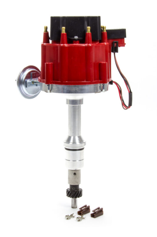 PERFORMANCE DISTRIBUTORS Racing Distributor SBF 302W Red Cap w/ Vac Adv ...