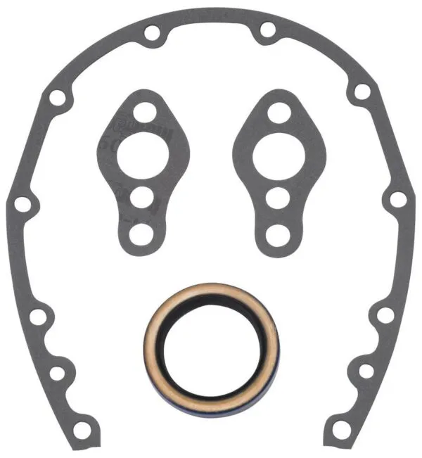 EDELBROCK SBC Timing Cover Gasket and Oil Seal Kit 6997