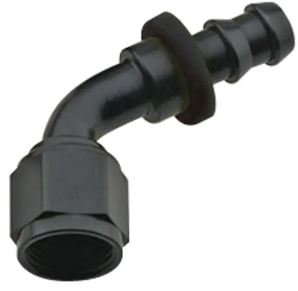 FRAGOLA Hose Fitting #12 60 Deg Push Lock Black 206012-BL
