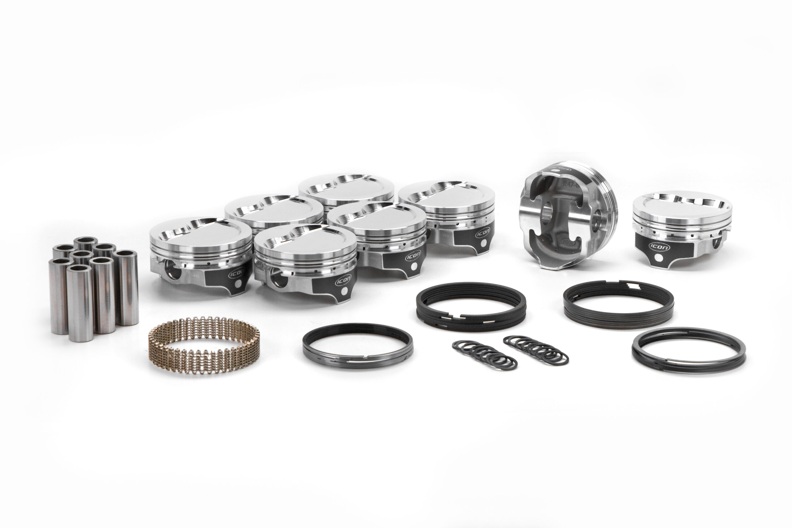 ICON PISTONS SBF Dished Forged Piston Set 4.030 Bore -12.6cc IC725.030