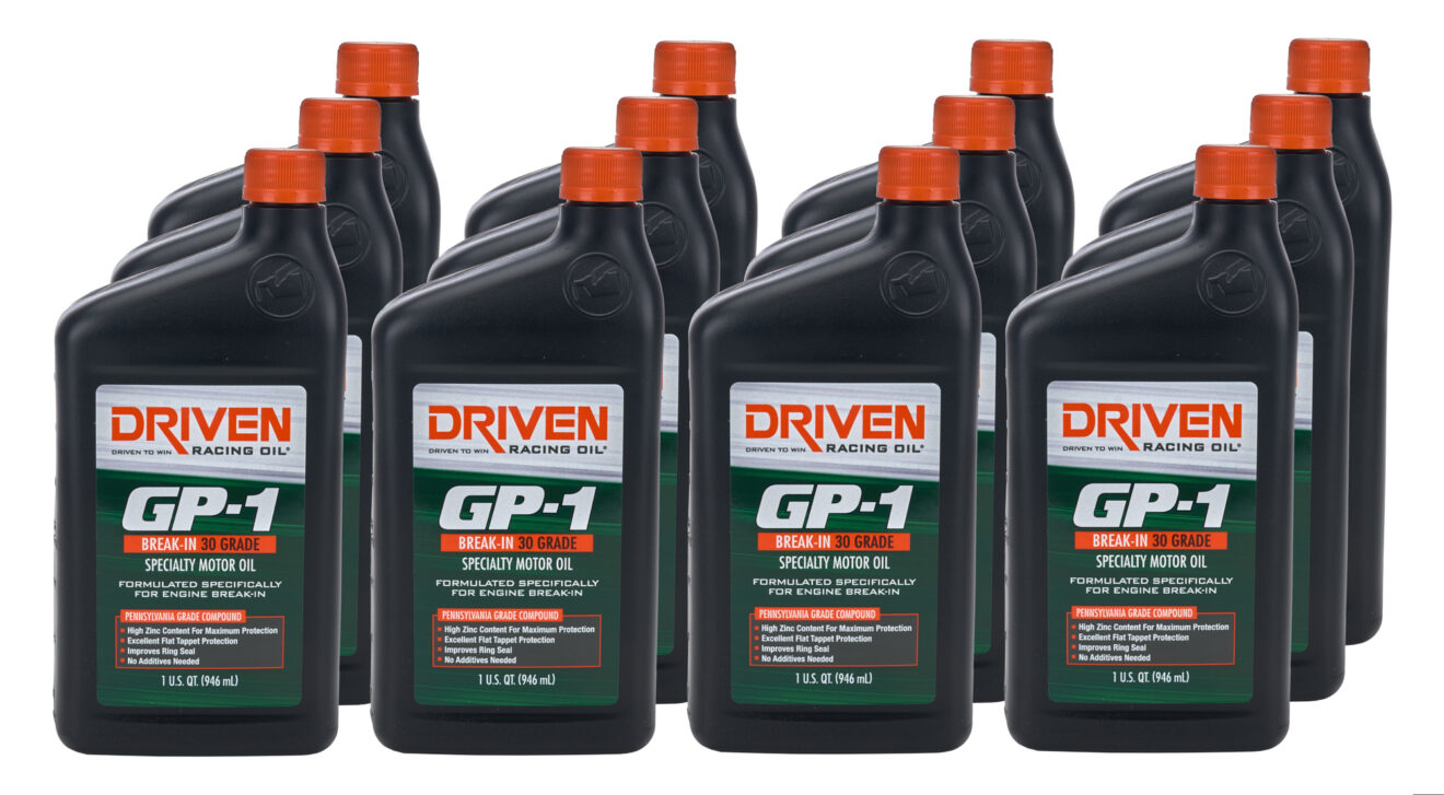 DRIVEN RACING OIL GP-1 30W Break-In Oil Case 12 x 1 Quart 19336-12