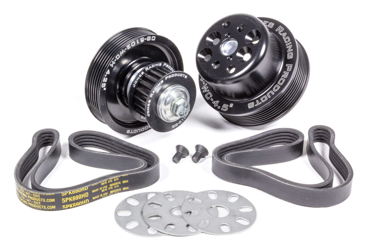 JONES RACING PRODUCTS Serpentine Drive Kit SBC Crate w/ Tandem Pumps ...