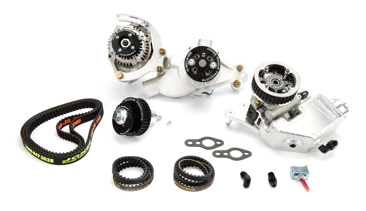 JONES RACING PRODUCTS BELT DRIVE SYSTEM SBC 602 CRATE HTD ALUMINUM 2441 ...