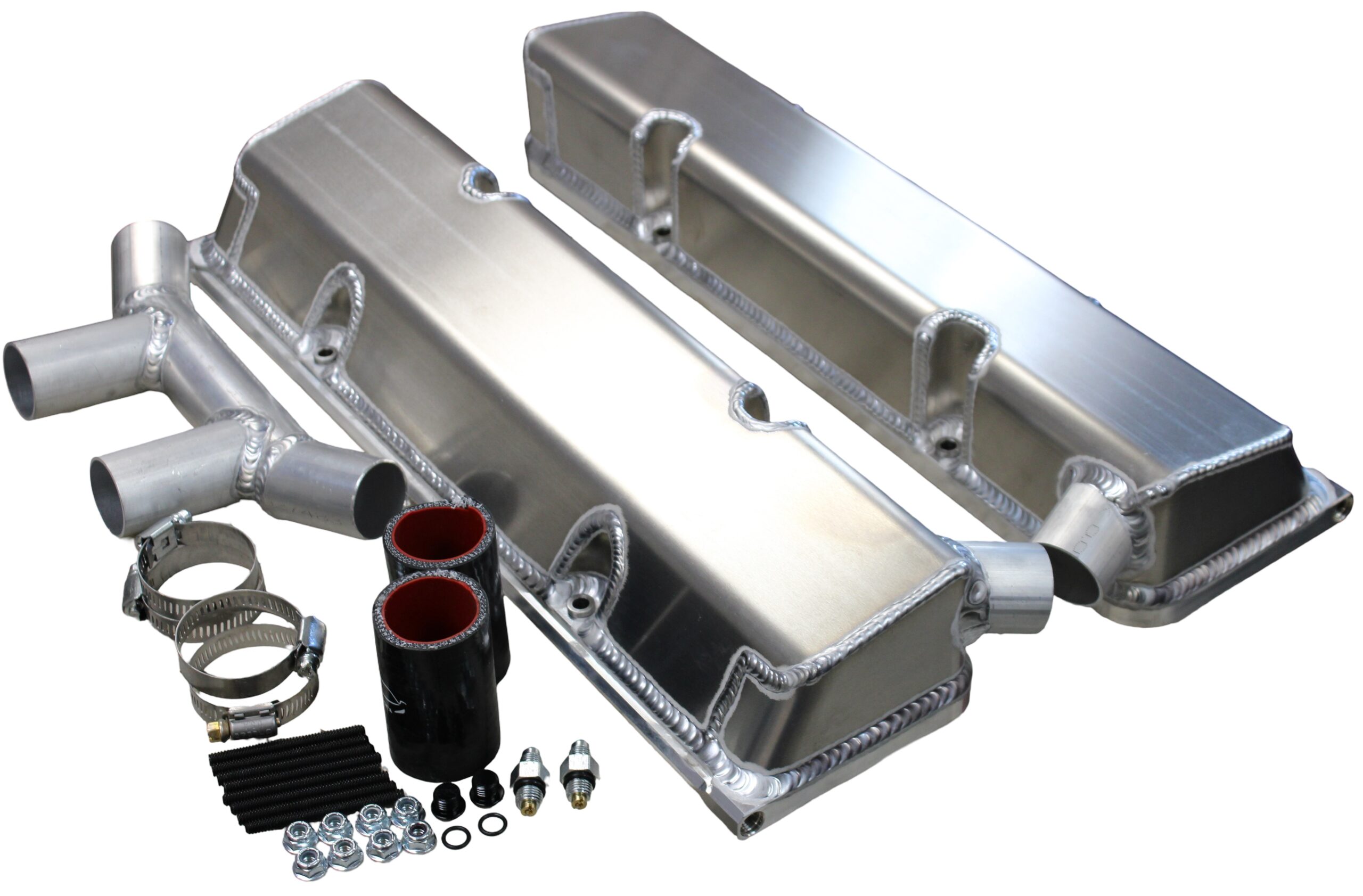 KEVKO OIL PANS & COMPONENTS SBC Fab Valve Cover Set Dual Crossover ...