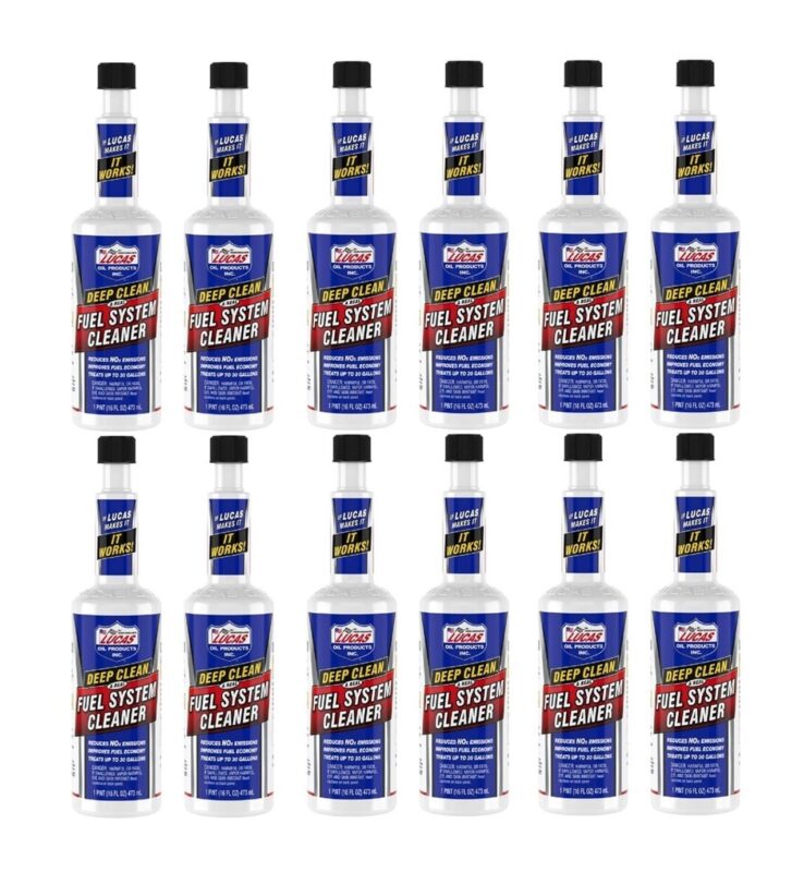 LUCAS OIL Deep Clean Fuel System Cleaner Case 12x16 Ounce 10512