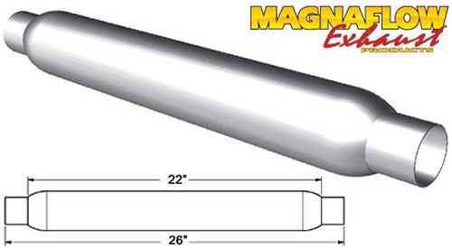 MAGNAFLOW PERF EXHAUST Glass Pack Muffler 2.25in ALuminized Medium 18135
