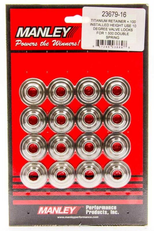 MANLEY 10 Degree Titanium Valve Spring Retainers +.100 23679-16
