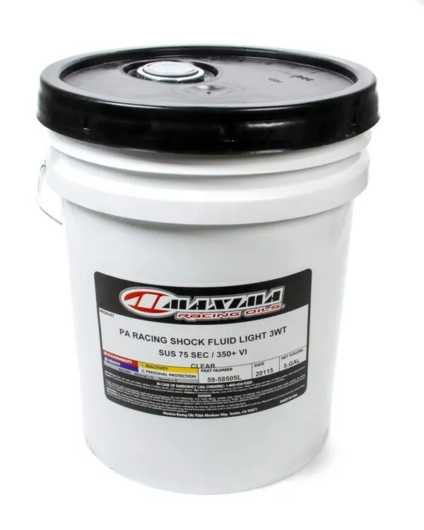MAXIMA RACING OILS 3w Racing Shock Oil 5 Gallon Pail 59-58505L