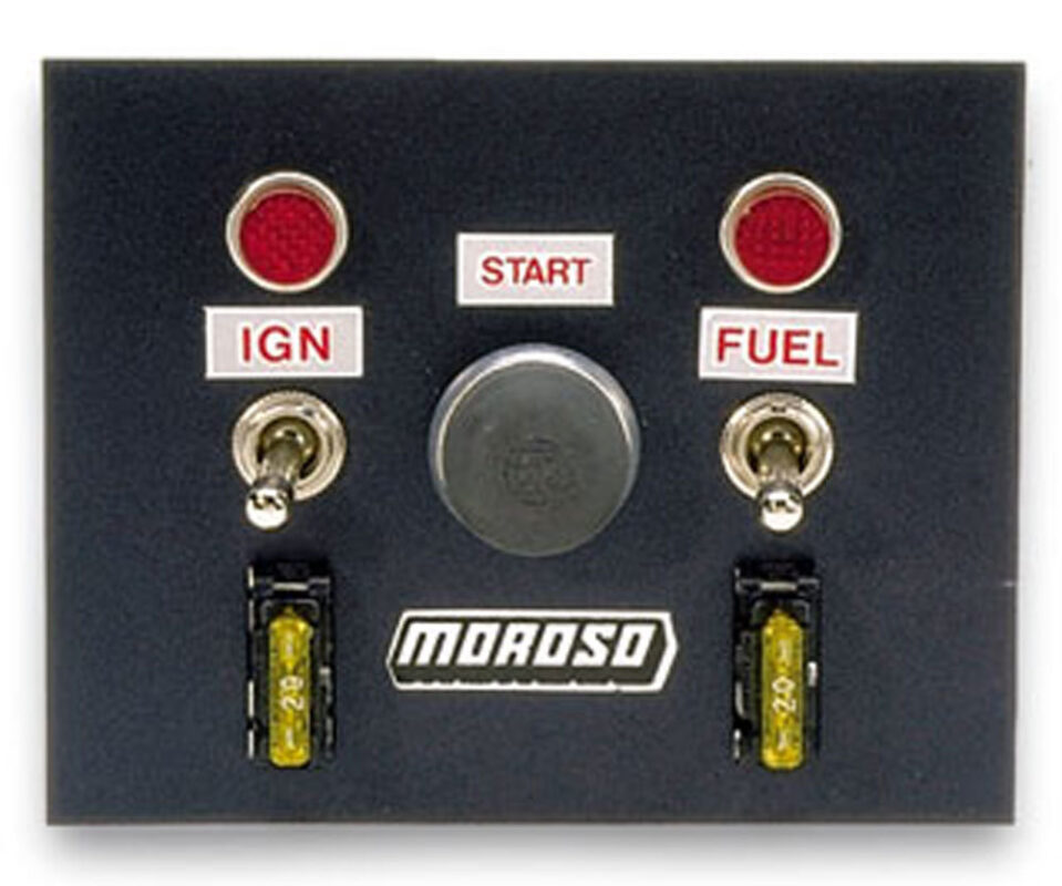 MOROSO Toggle Switch Panel 4in x 5in - Black Finish 74130