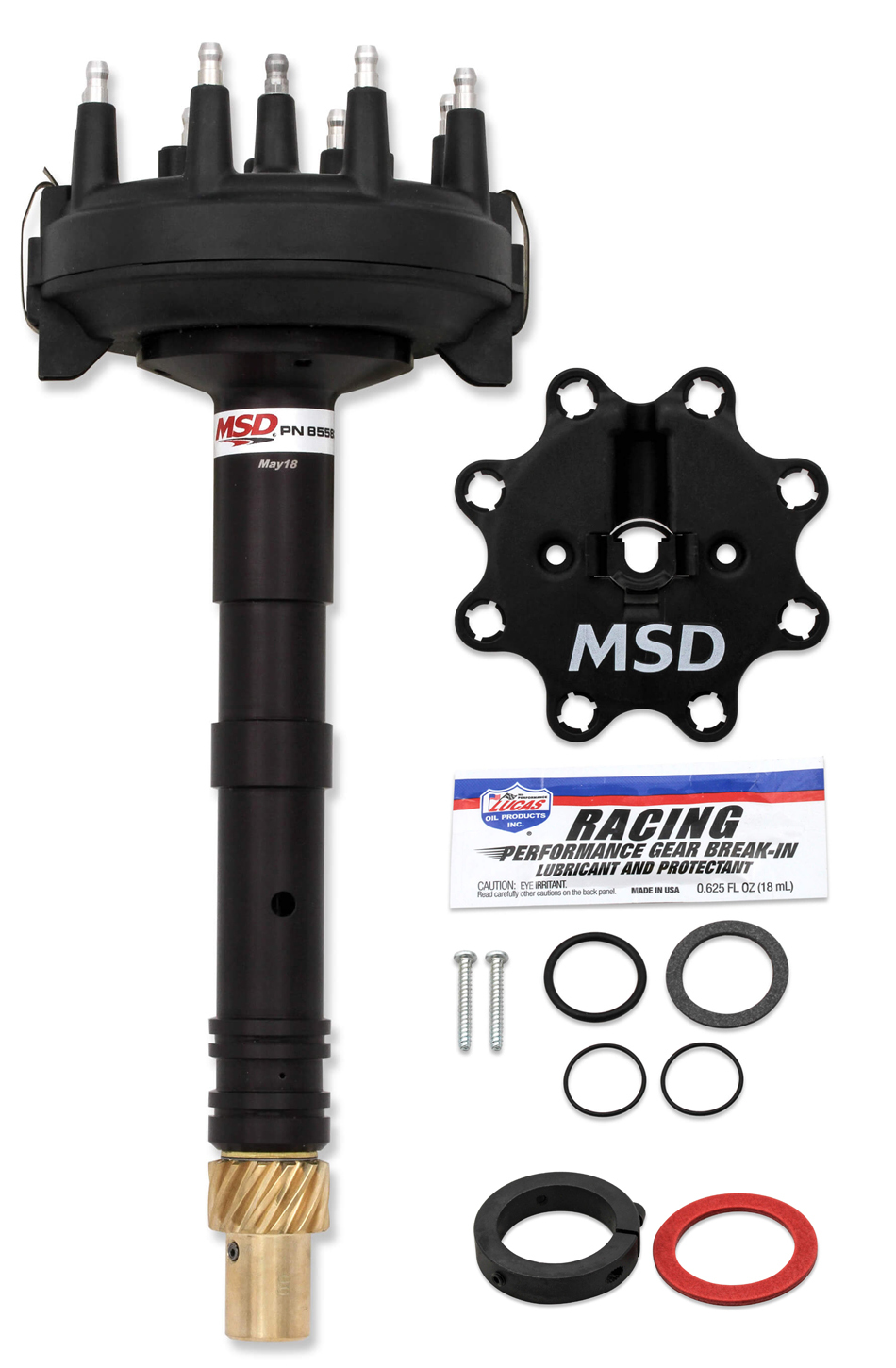 MSD IGNITION BBC L/P Crank Trigger Distributor - Black 85583