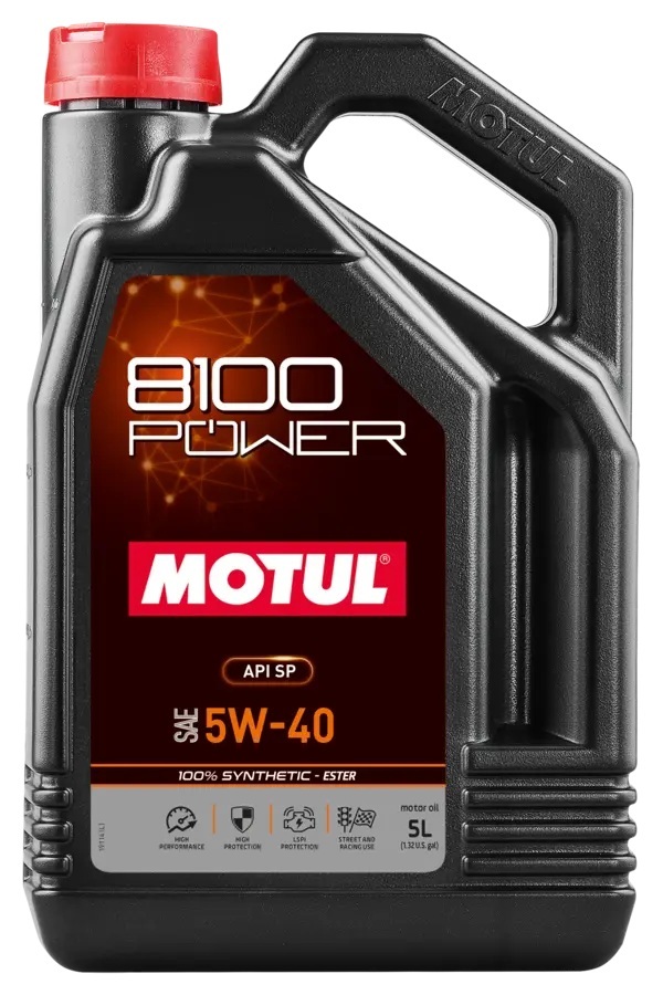 MOTUL USA 8100 Power 5w40 5 Liter Bottle MTL111809