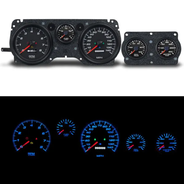 NEW VINTAGE USA Gauge Kit Firebird 70-81 Perf II Black 71026-01