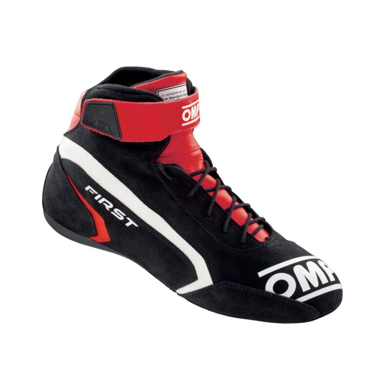 OMP RACING, INC. FIRST SHOES my2021 RED/B LACK TG. 44 FIA 8856-201 IC0 ...
