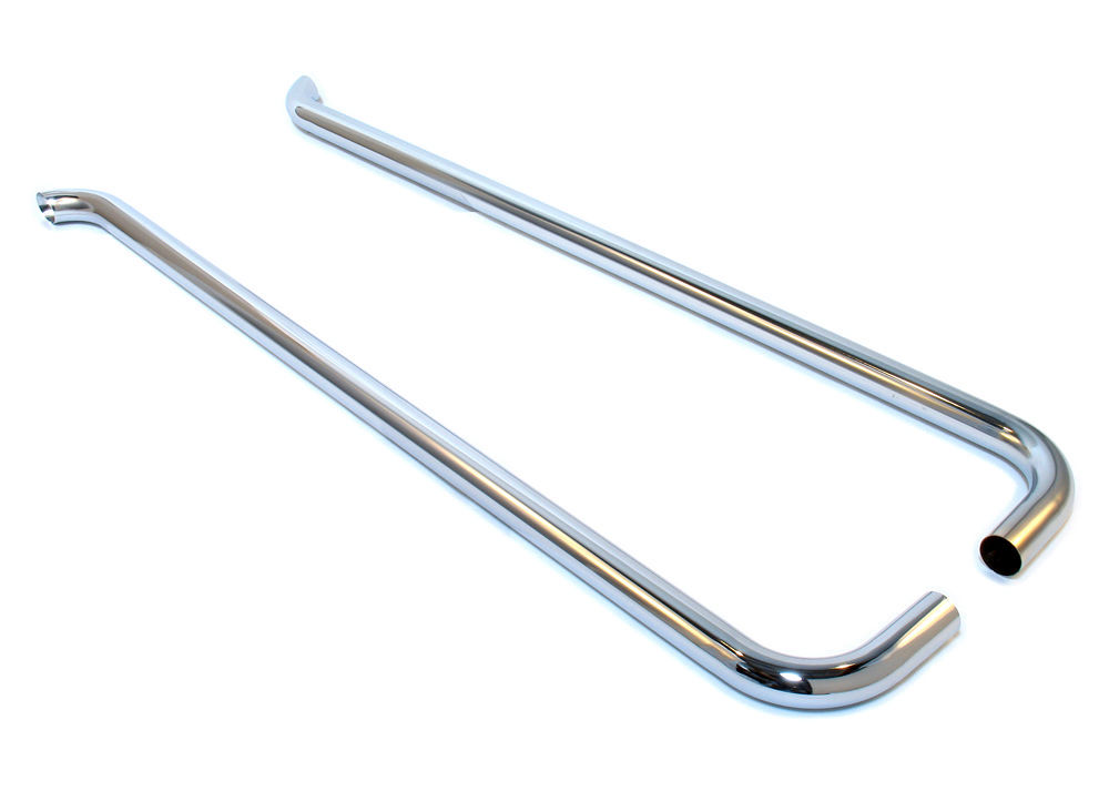 PATRIOT EXHAUST Side Pipes Slant-Style Lake Steel Chrome 70in H1270
