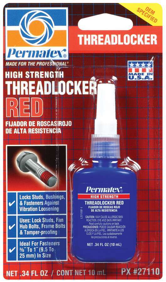 PERMATEX Threadlocker Red High Strengh 10ml. 27110