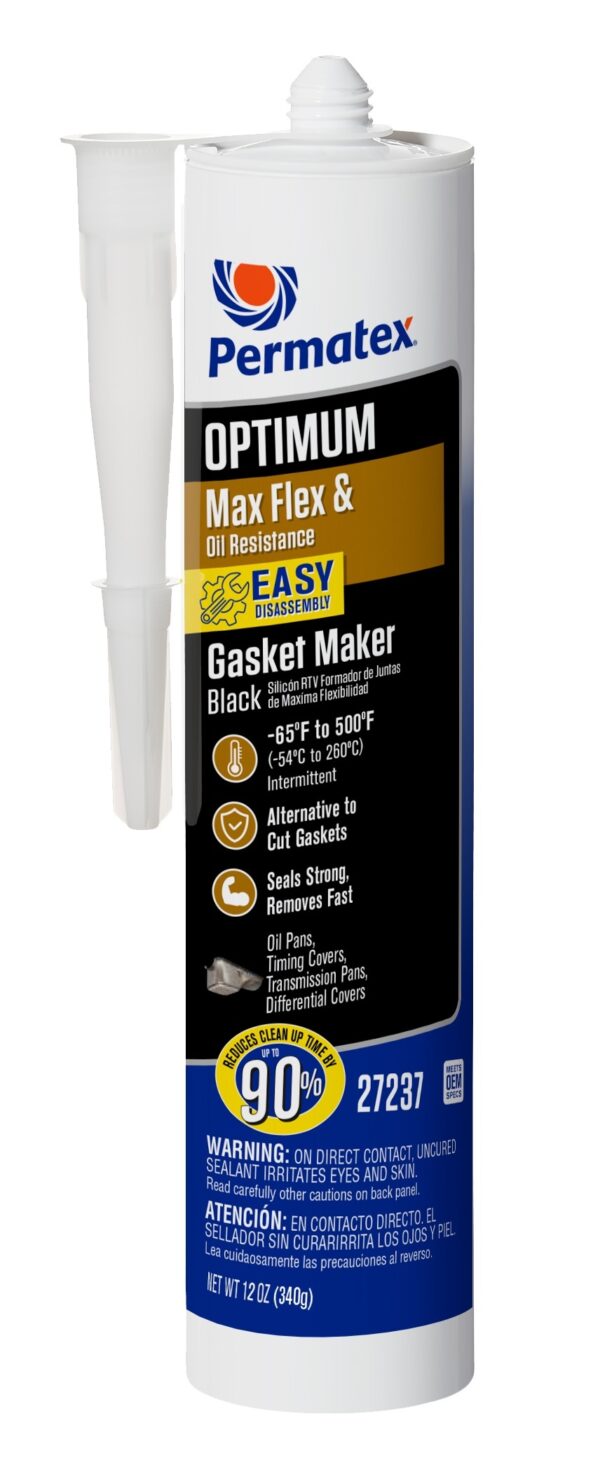 PERMATEX Optimum Black RTV 12 Oz Silicone Cartridge 27237