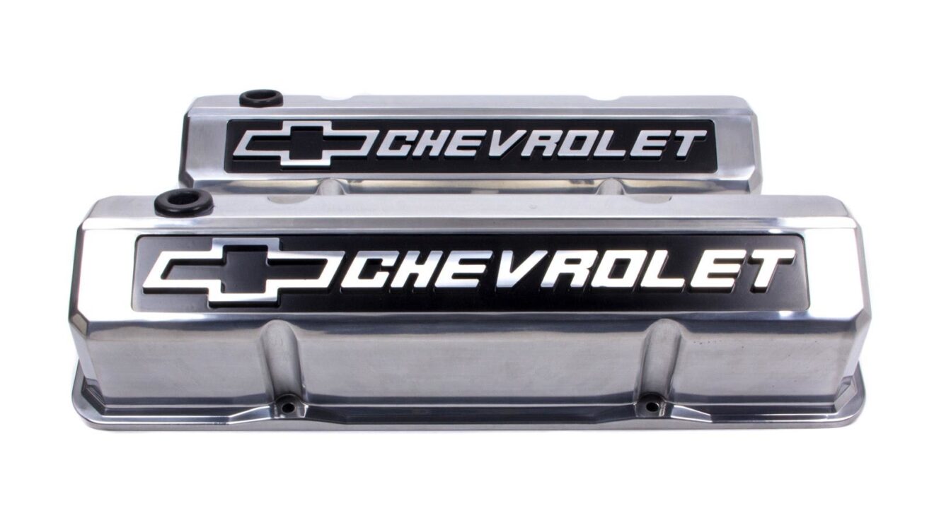 PROFORM SBC Slant Edge Polished V/C Tall Raised Logo 141-920
