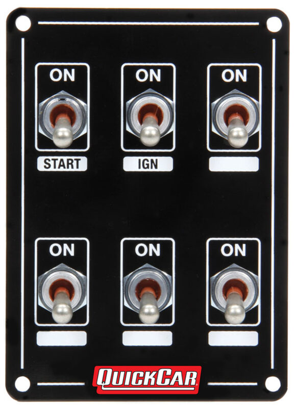 QUICKCAR RACING PRODUCTS Ignition Panel Extreme 6 Switch Dual Ignition ...