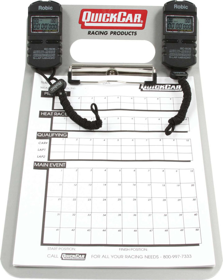 QUICKCAR RACING PRODUCTS Dual Timing Clipboard 51-070