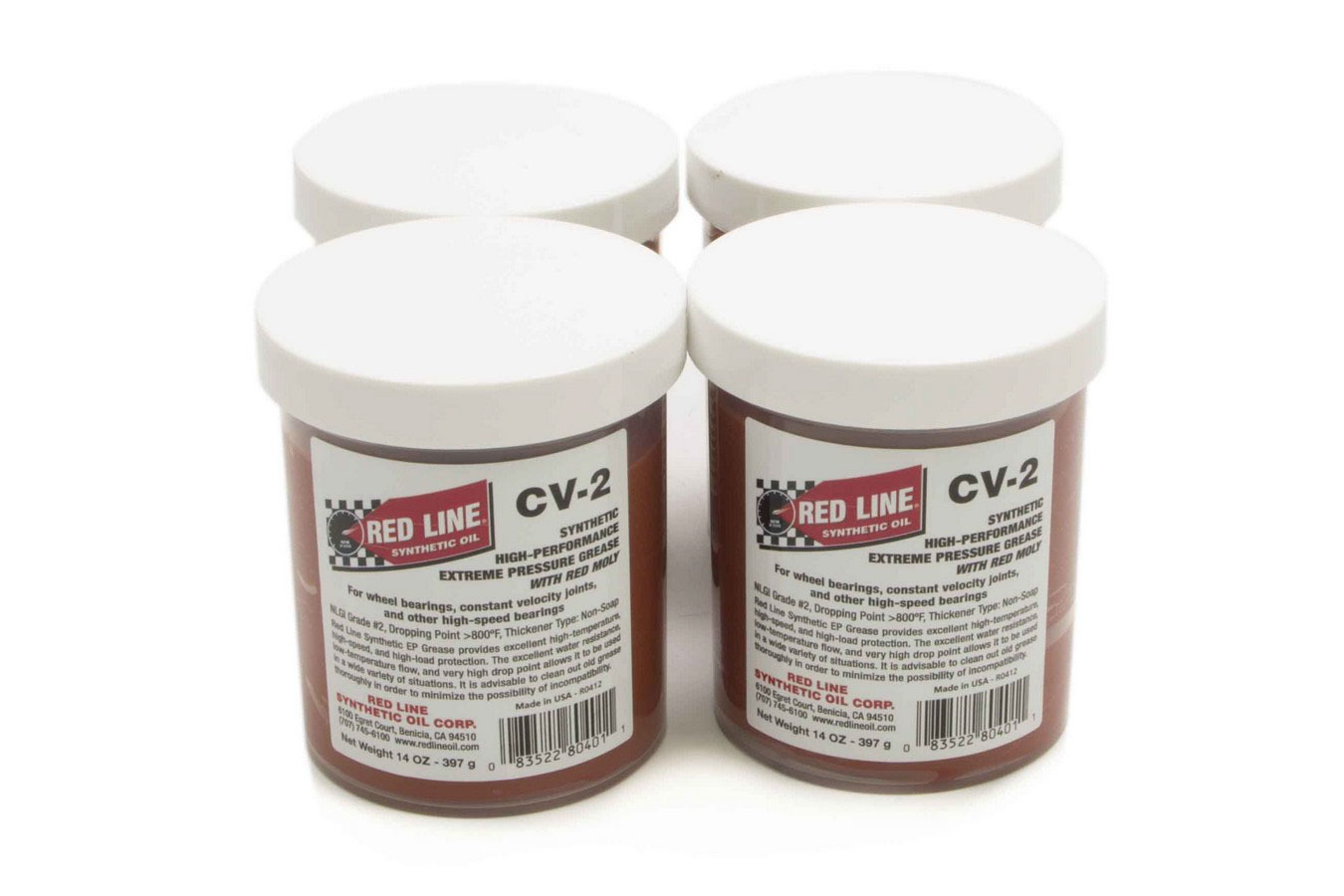 REDLINE OIL CV-2 Synthetic Grease Case/4-14oz Jars 80401