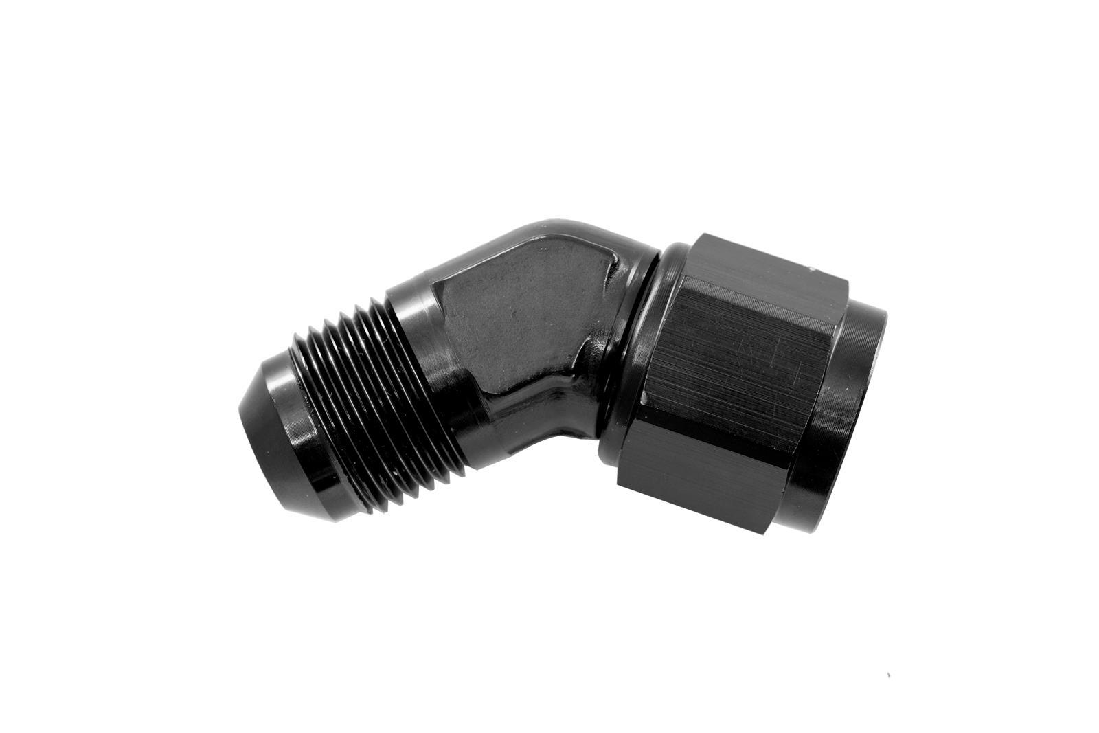 REDHORSE PERFORMANCE 8an Male to 8an Female 45-Deg Fitting - Black 8245 ...