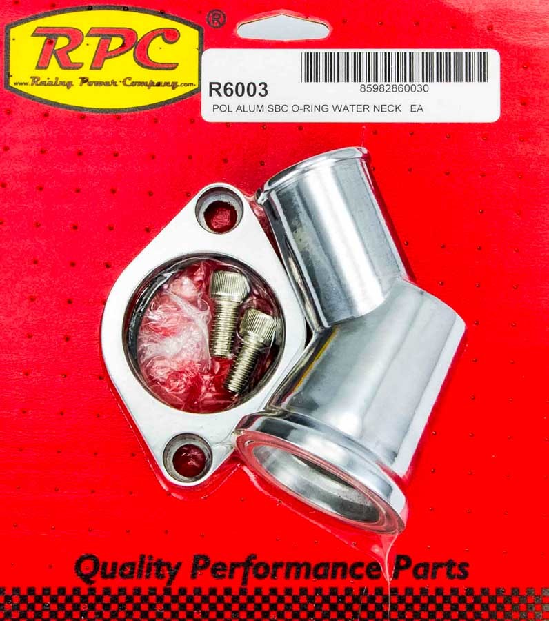 RACING POWER CO-PACKAGED 66-75 Chevy V8 Alum 45 Deg Water Neck Polished ...