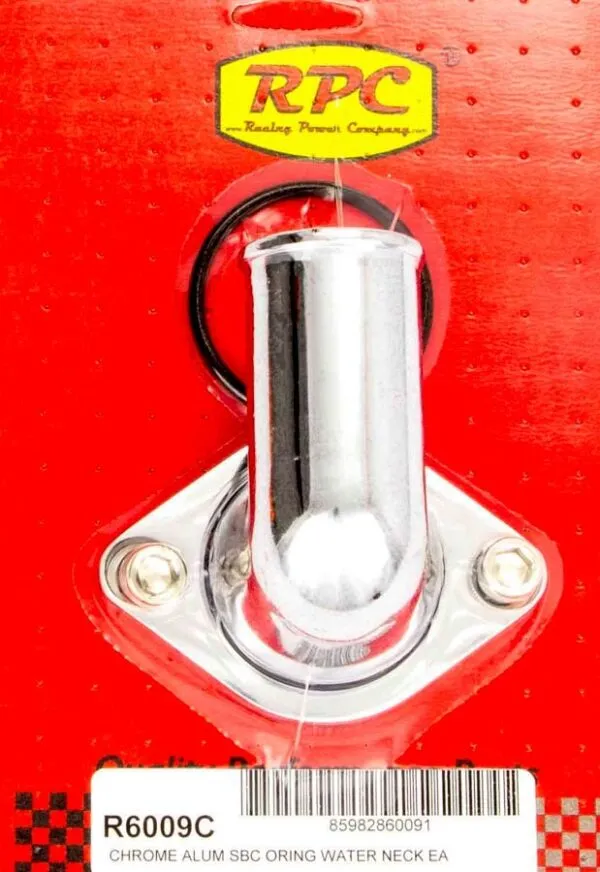 RACING POWER CO-PACKAGED 66-75 Chevy V8 Alum 90 Deg Water Neck Chrome ...
